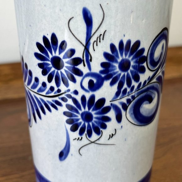 Tonalá Pottery | Accents | Tonal Mexico Pottery Cylinder Vase Cobalt ...